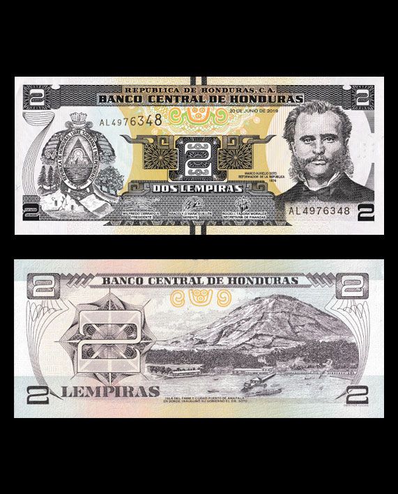 Honduras, 2 Lempiras, 2016